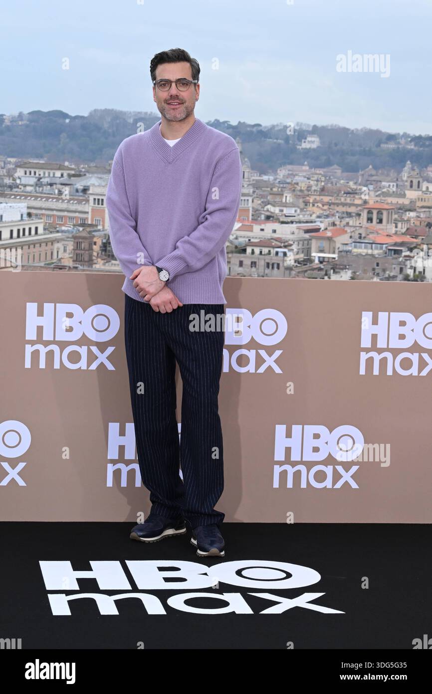 Rome: Hotel De La Ville. HBO Max Italia Photocall. Pictured: Daniel ...