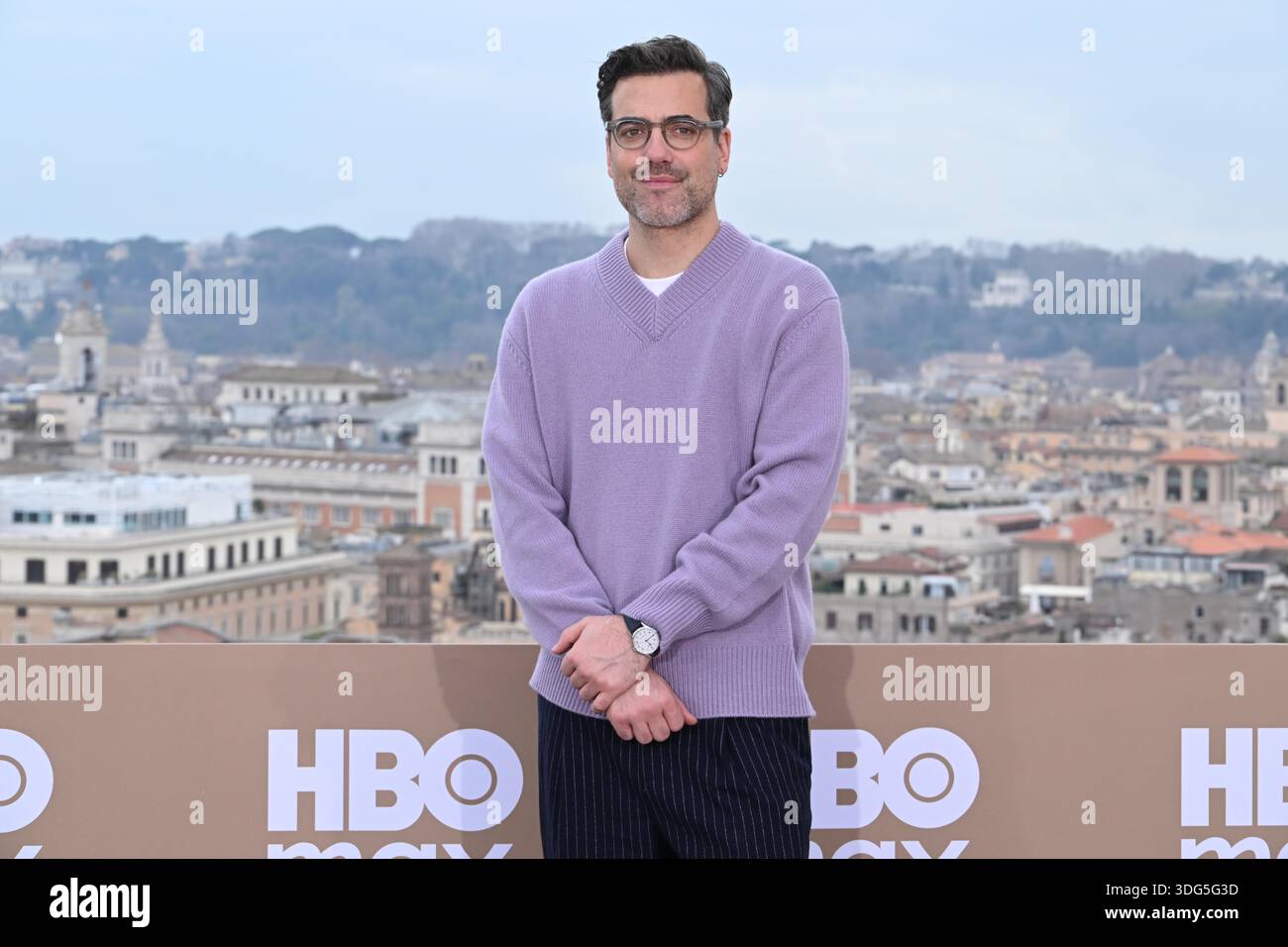 Rome: Hotel De La Ville. HBO Max Italia Photocall. Pictured: Daniel ...
