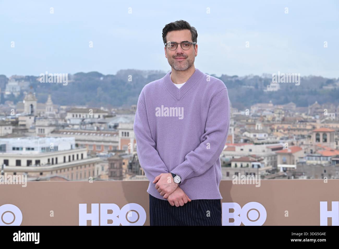 Rome: Hotel De La Ville. HBO Max Italia Photocall. Pictured: Daniel ...