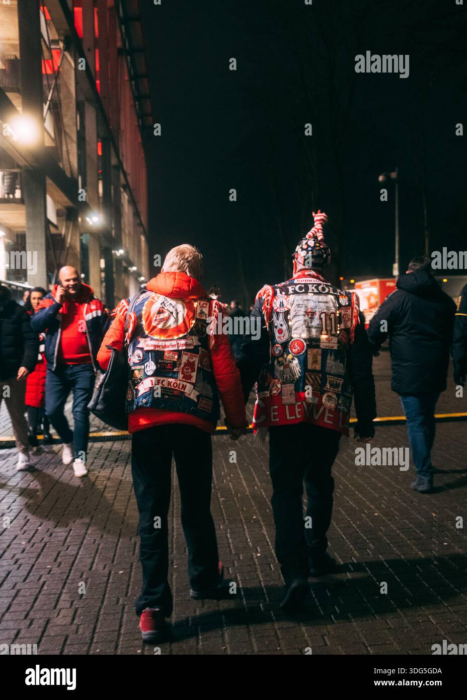 Köln, RheinEnergieStadion, 14.01.2026: FC Fans seen outside the stadium ...