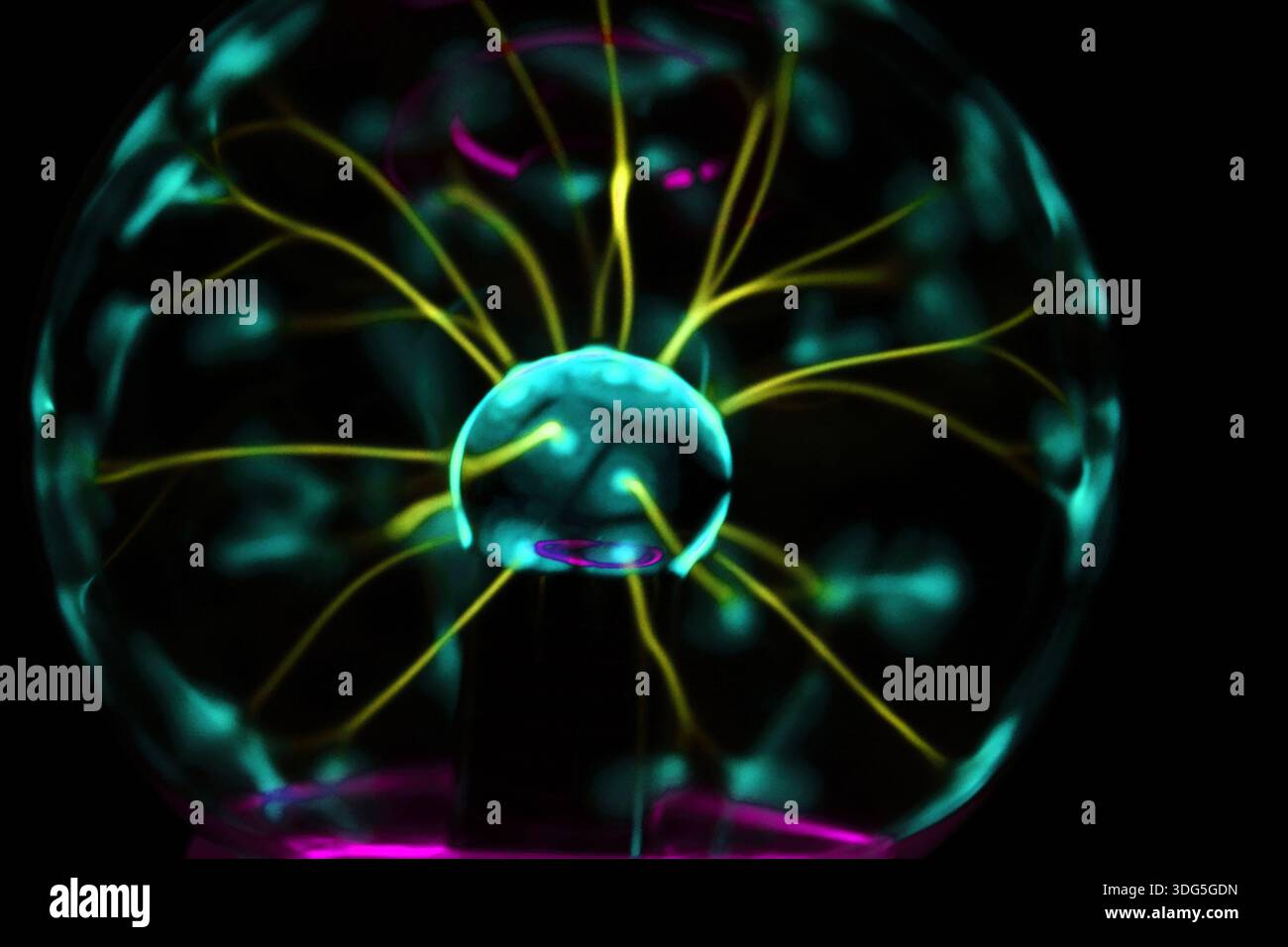 plasma lamp experiment as very nice color background Stock Photo - Alamy