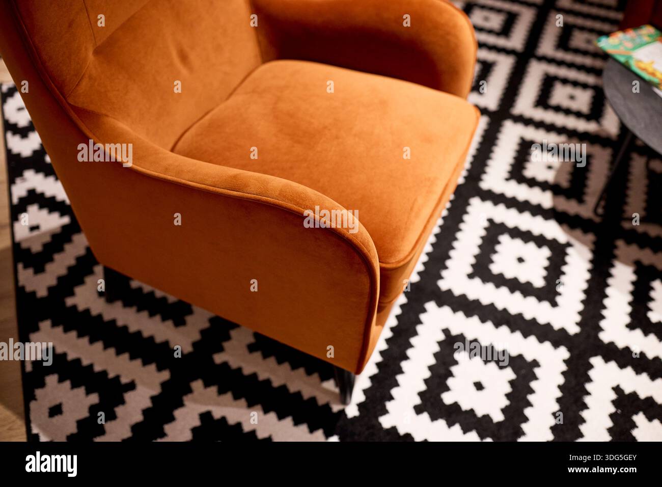 Comfortable soft chair placed in a relaxation or lounge area. The image ...