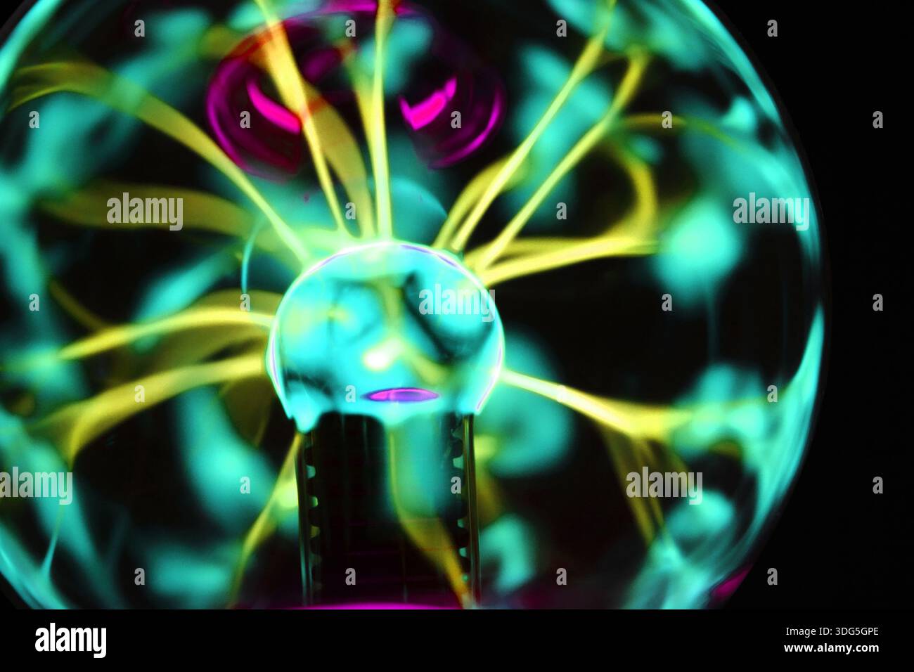 plasma lamp experiment as very nice color background Stock Photo - Alamy