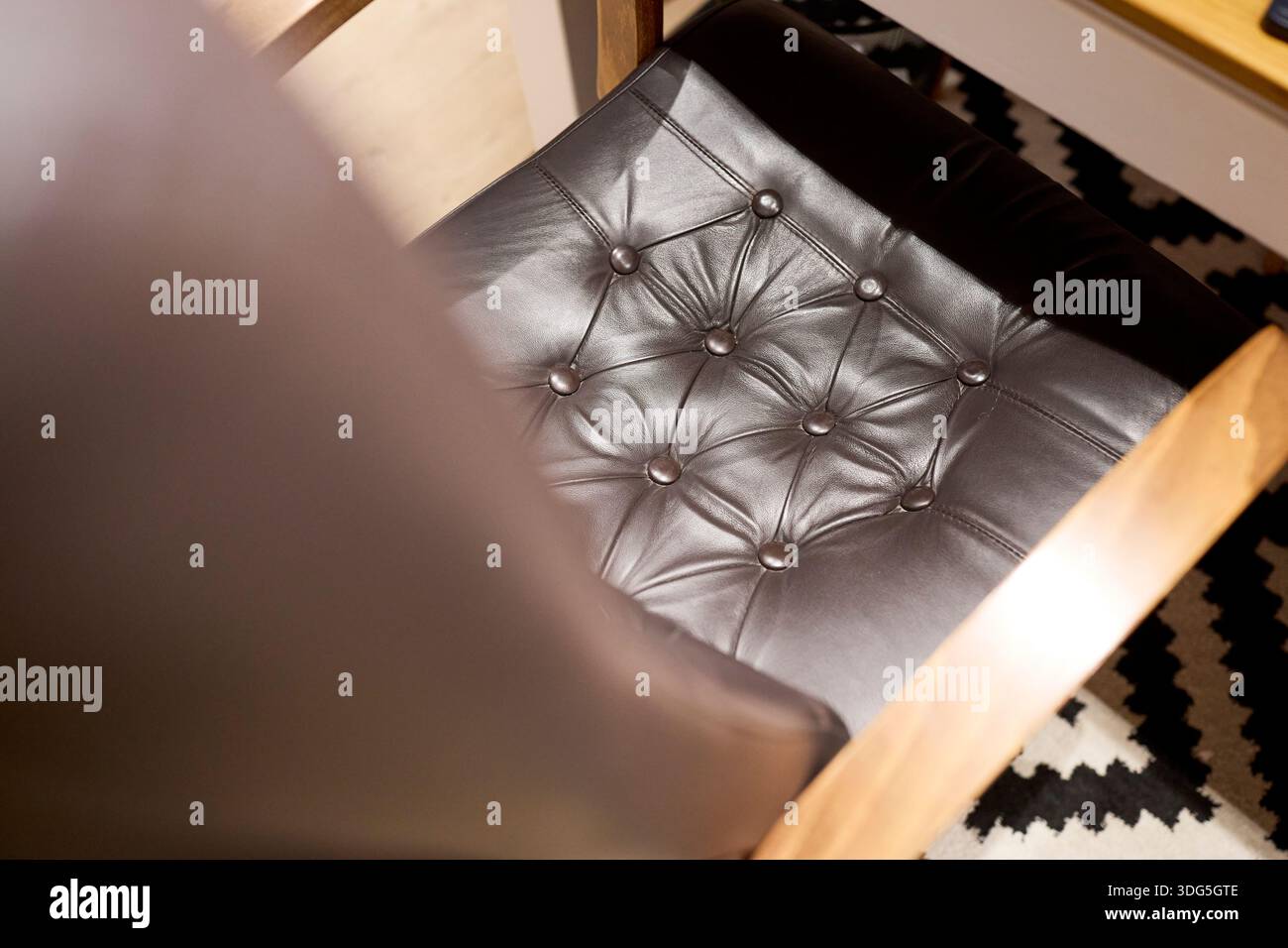 Office Chair Next to Desk in Modern Workspace Stock Photo - Alamy