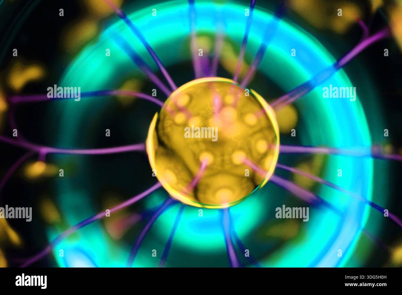 plasma lamp experiment as very nice color background Stock Photo - Alamy