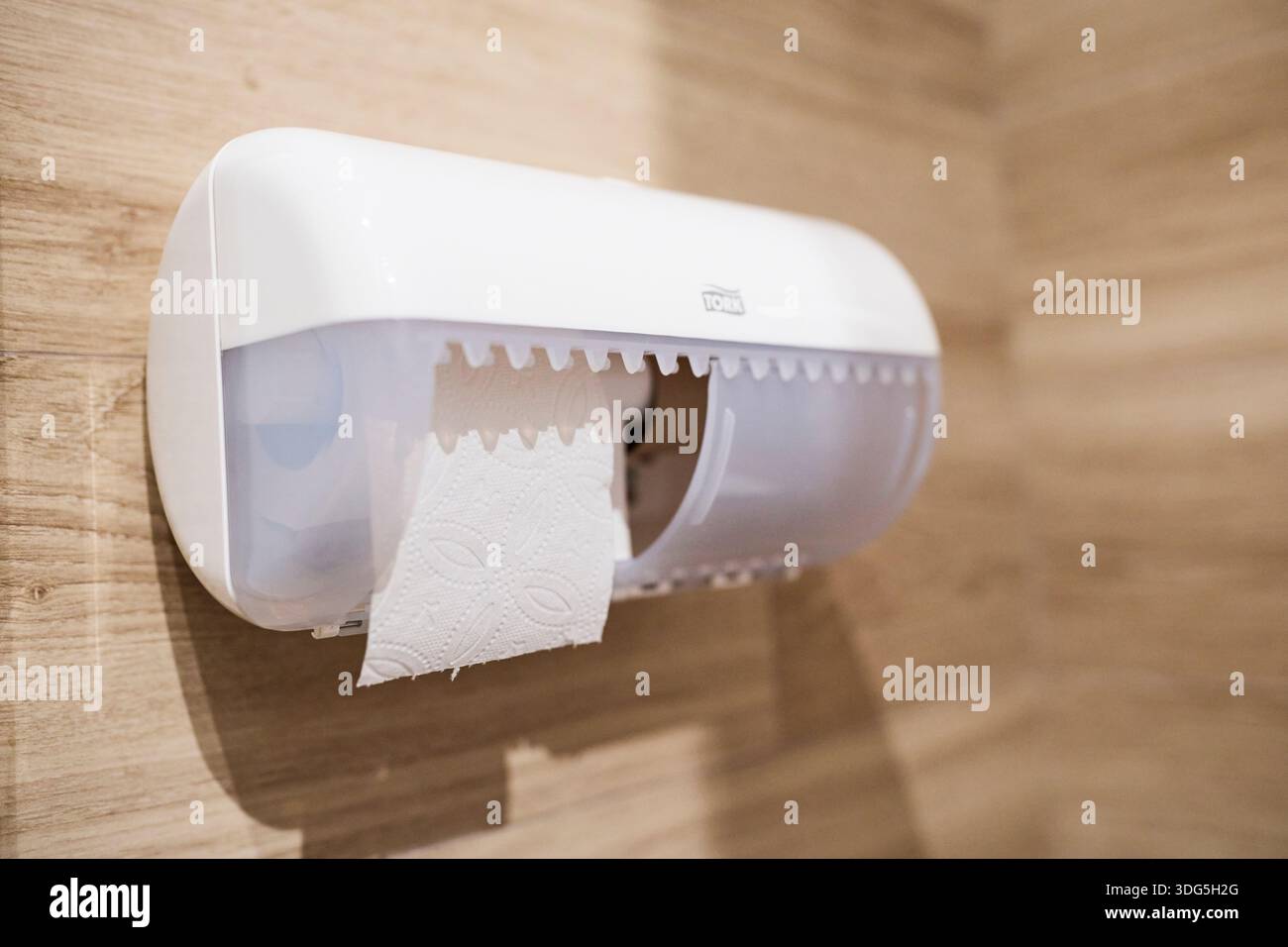 Toilet Paper Roll in Bathroom Stock Photo - Alamy