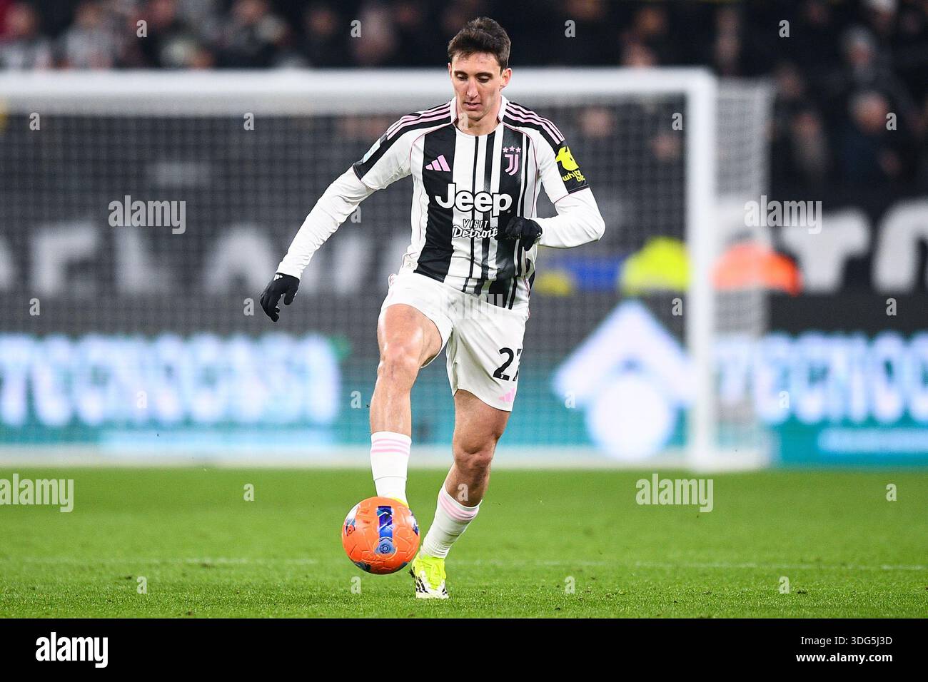 TURIN, ITALY - JANUARY 12: Andrea Cambiaso of Juventus FC in action ...