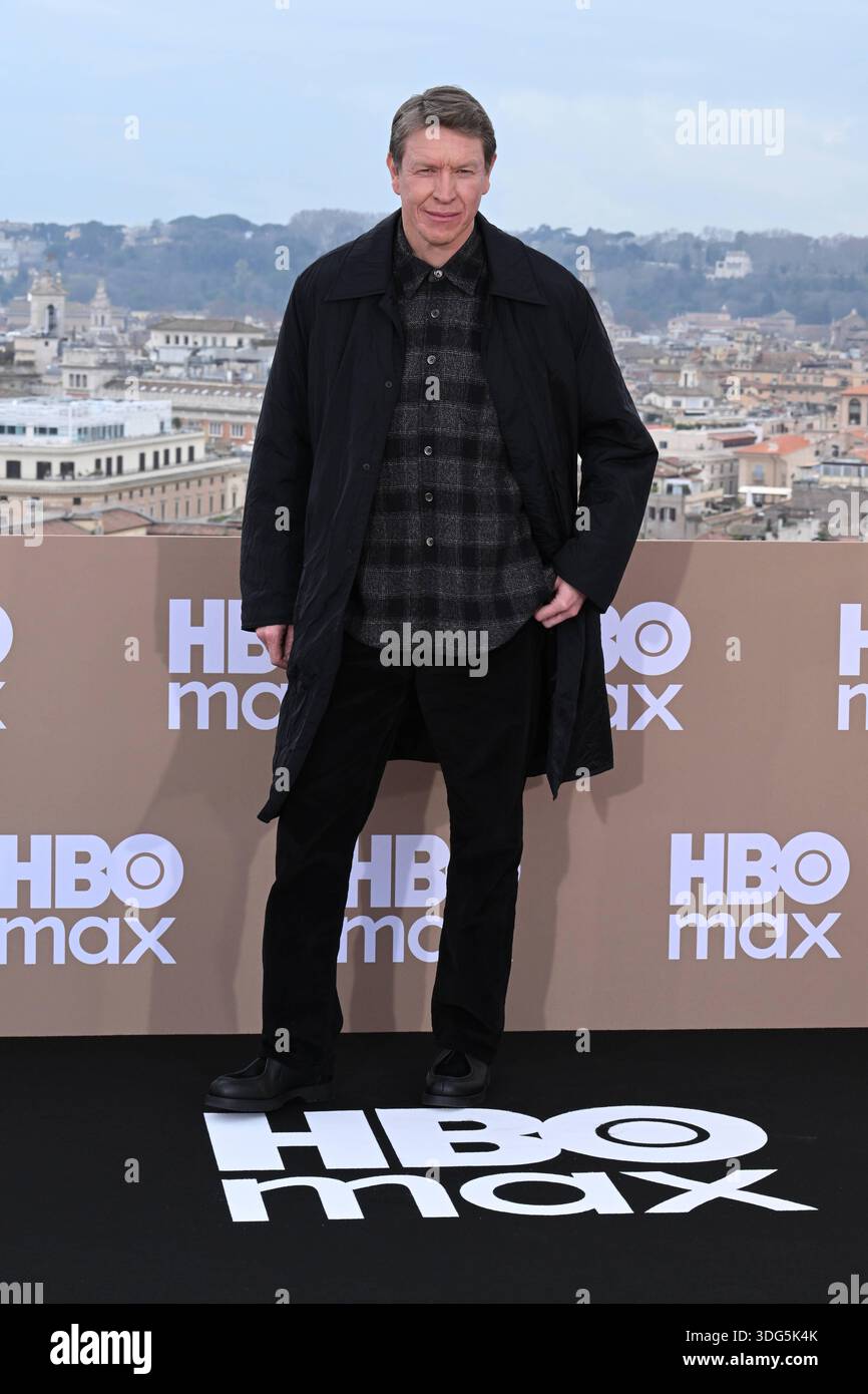 Rome: Hotel De La Ville. HBO Max Italia Photocall. Pictured: Sam ...