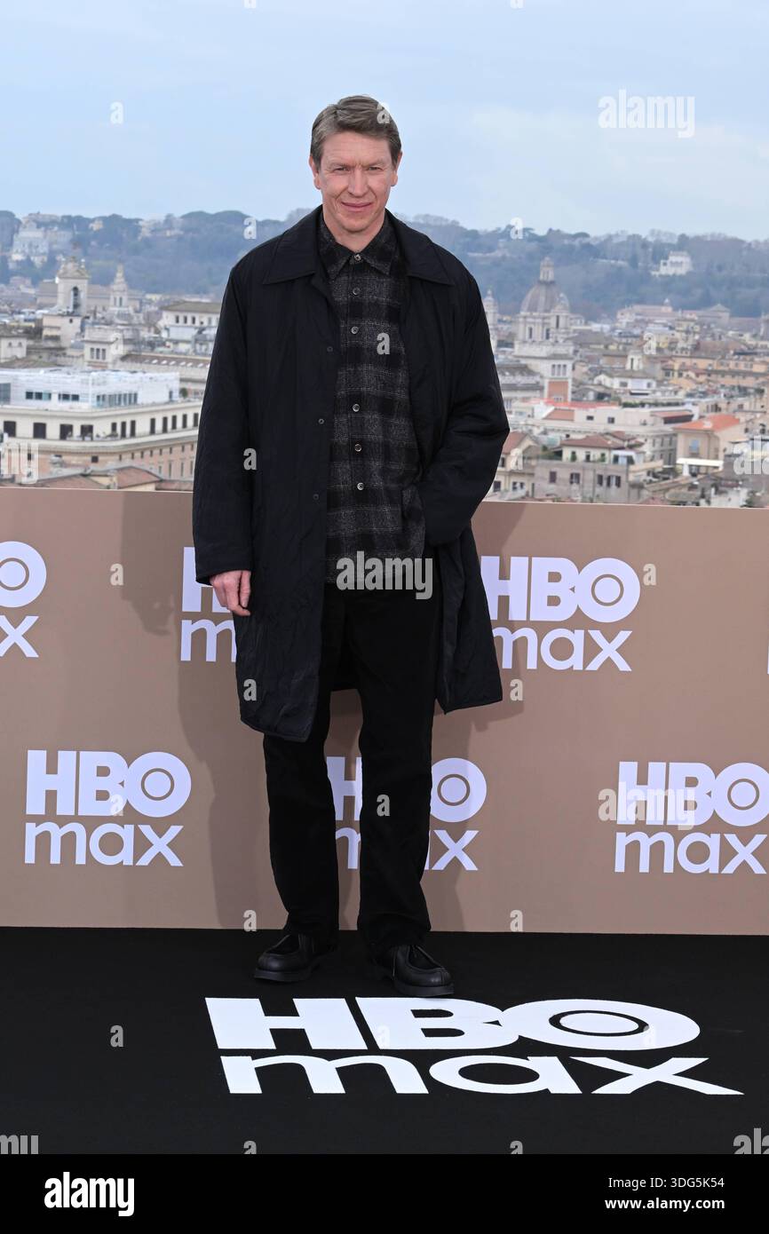 Rome: Hotel De La Ville. HBO Max Italia Photocall. Pictured: Sam ...