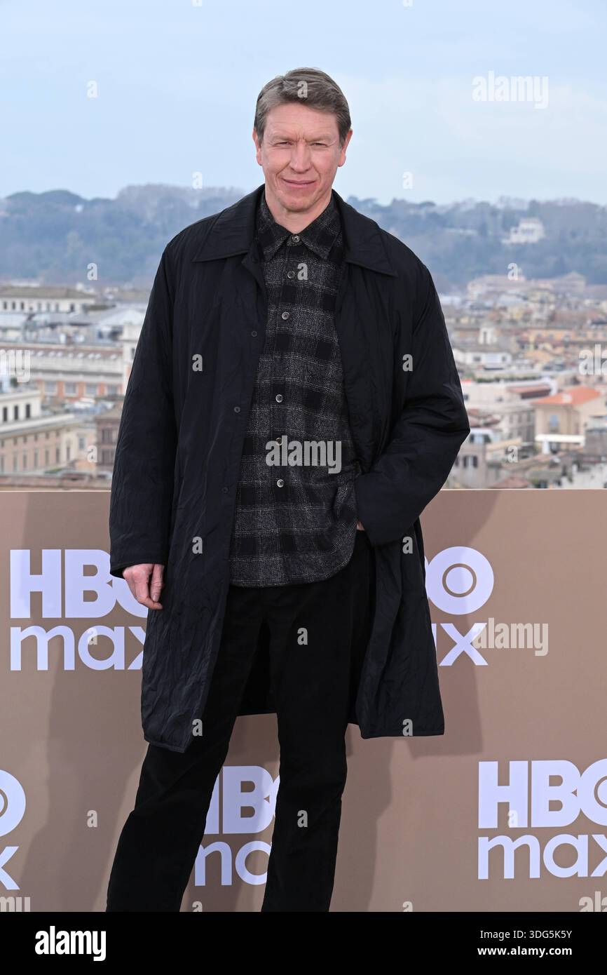Rome: Hotel De La Ville. HBO Max Italia Photocall. Pictured: Sam ...