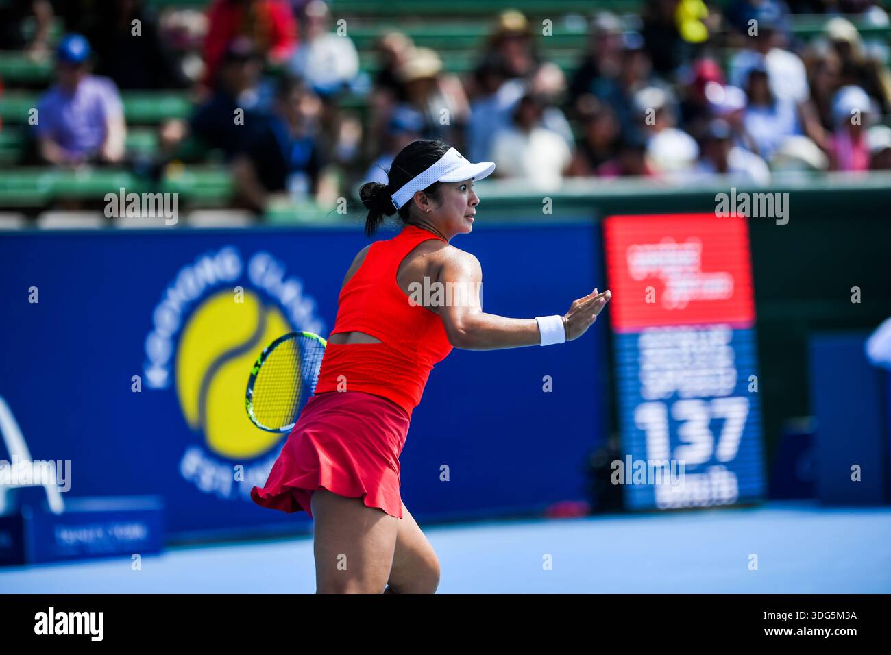 Alexandra Eala (PHI) is seen in action during the tennis match with ...