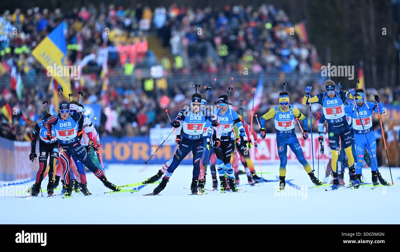 15 January 2026, Bavaria, Ruhpolding: Biathlon: World Cup, relay 4 x 7. ...