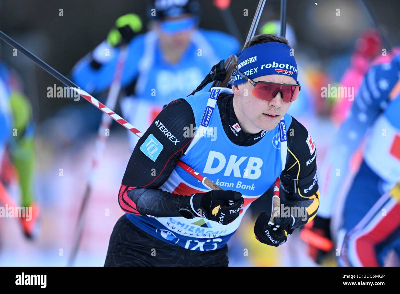 15 January 2026, Bavaria, Ruhpolding: Biathlon: World Cup, relay 4 x 7. ...