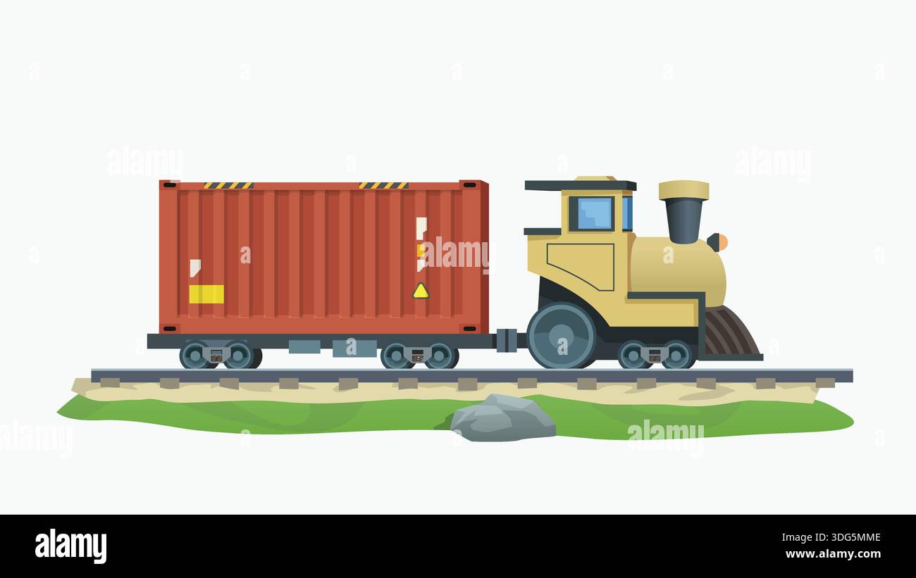 Freight train network Stock Vector Images - Alamy