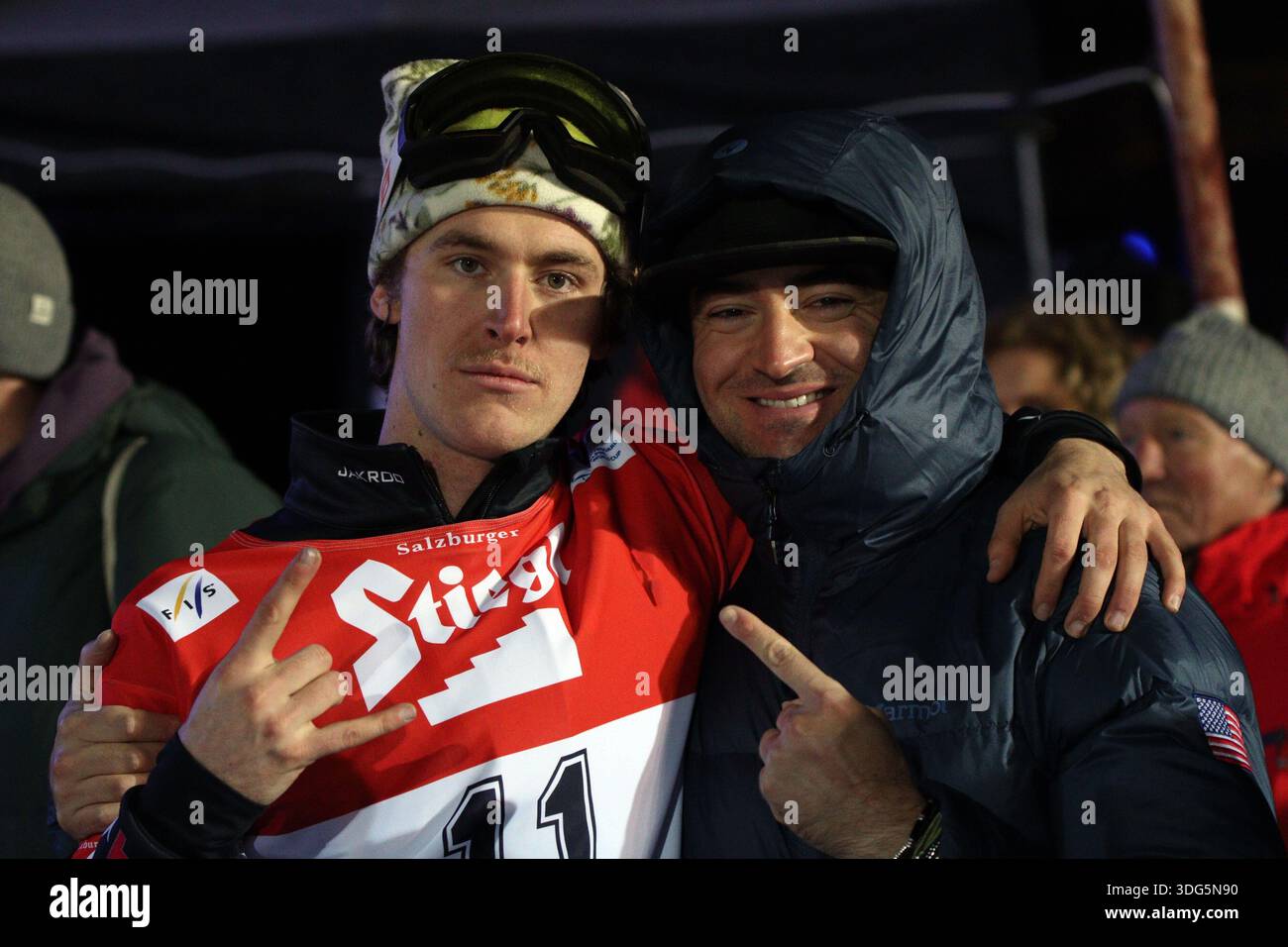 BAD GASTEIN, AUSTRIA - JANUARY 13: WINTERS, Cody (USA, #11) and Coach ...