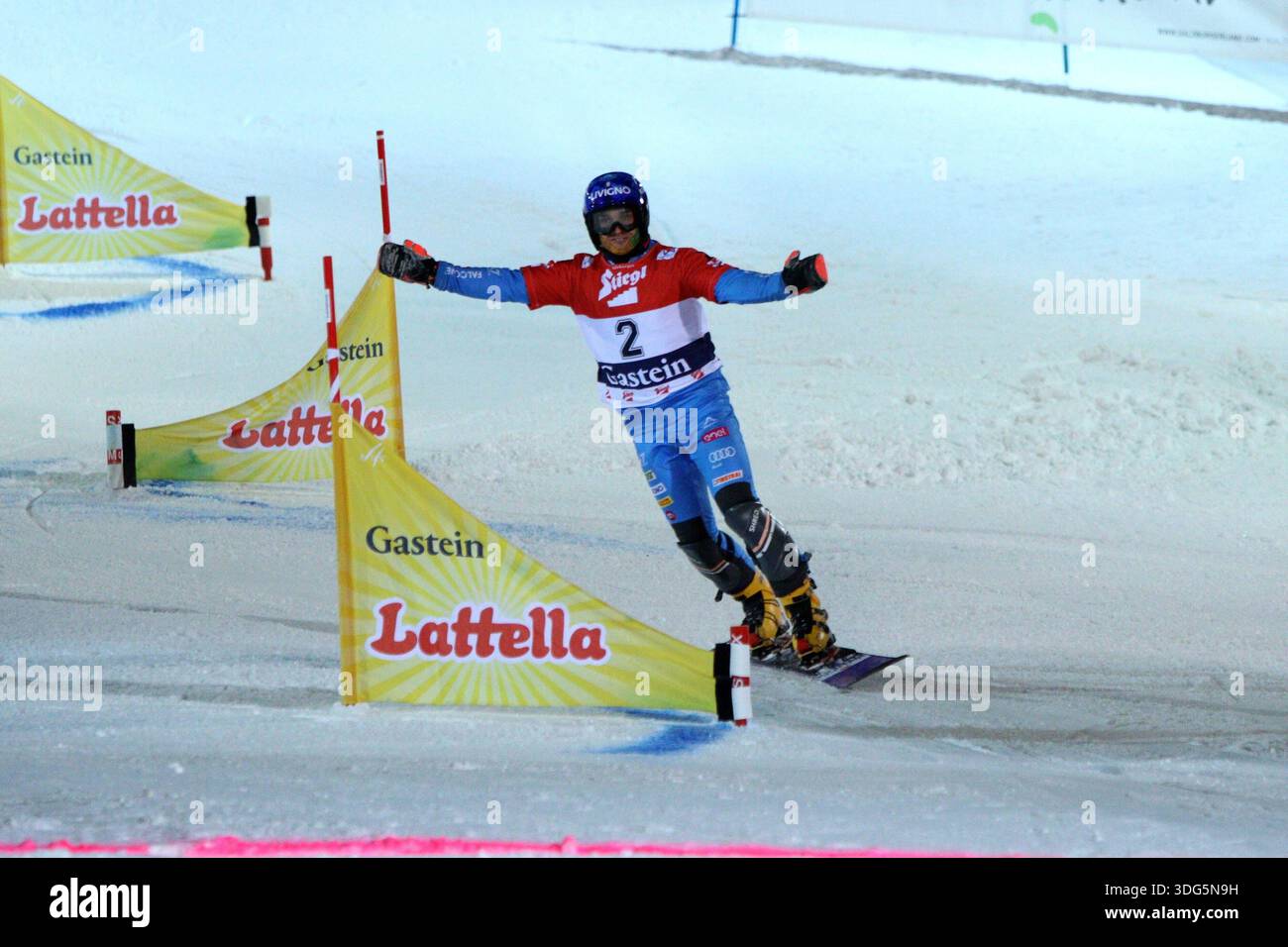 BAD GASTEIN, AUSTRIA - JANUARY 13: Happy Winner BORMOLINI, Maurizio ...