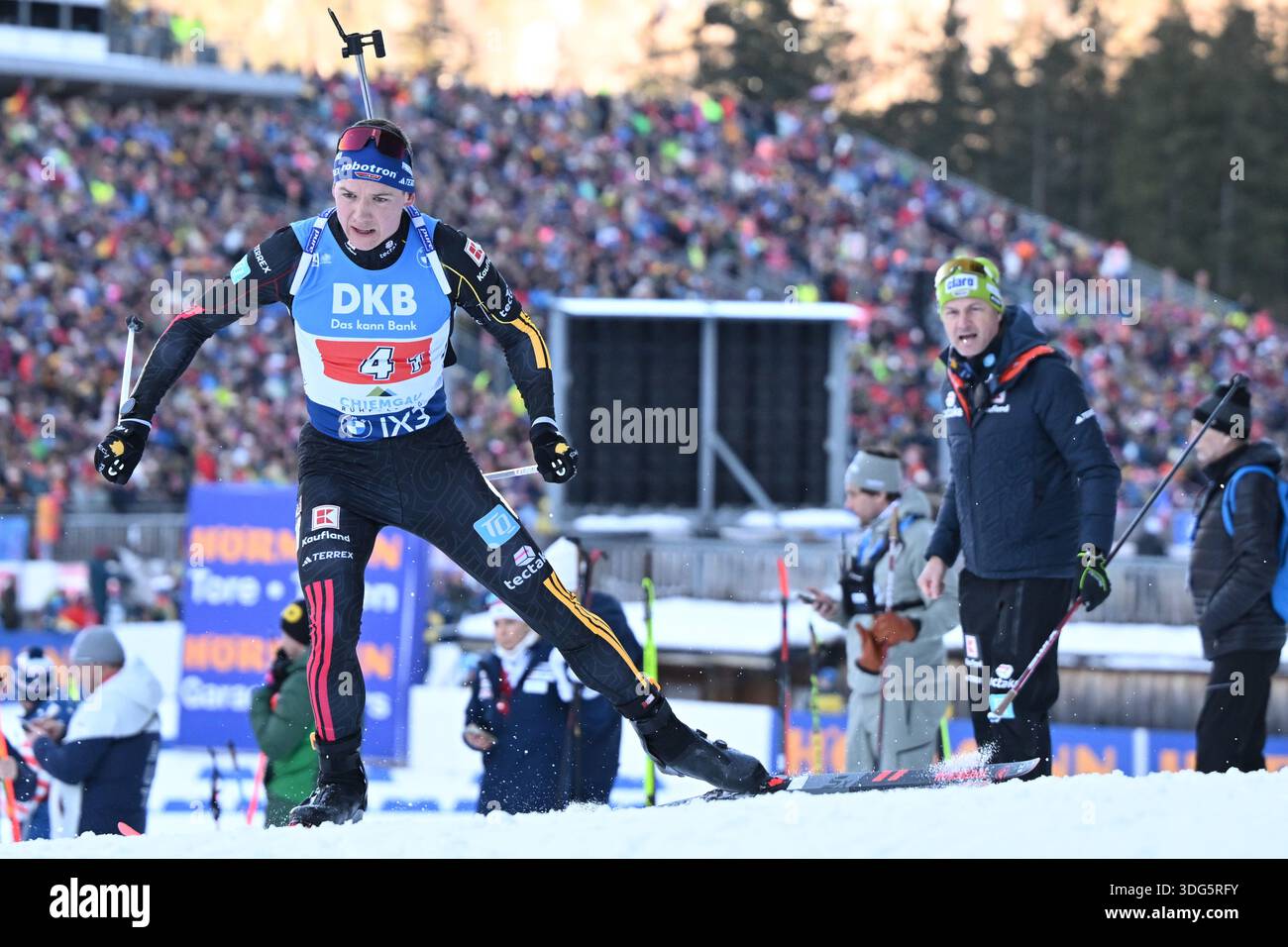 15 January 2026, Bavaria, Ruhpolding: Biathlon: World Cup, relay 4 x 7. ...