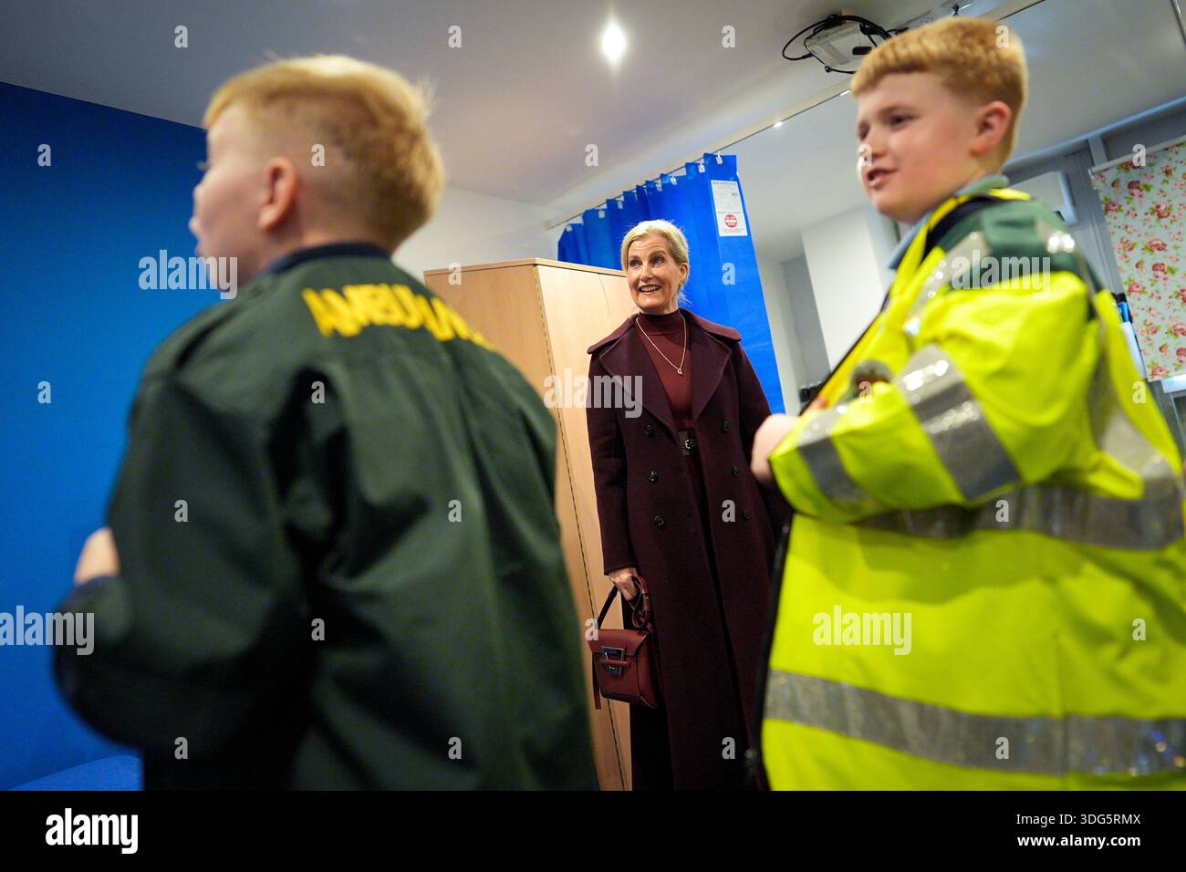 The Duchess of Edinburgh views activities for children during a visit ...
