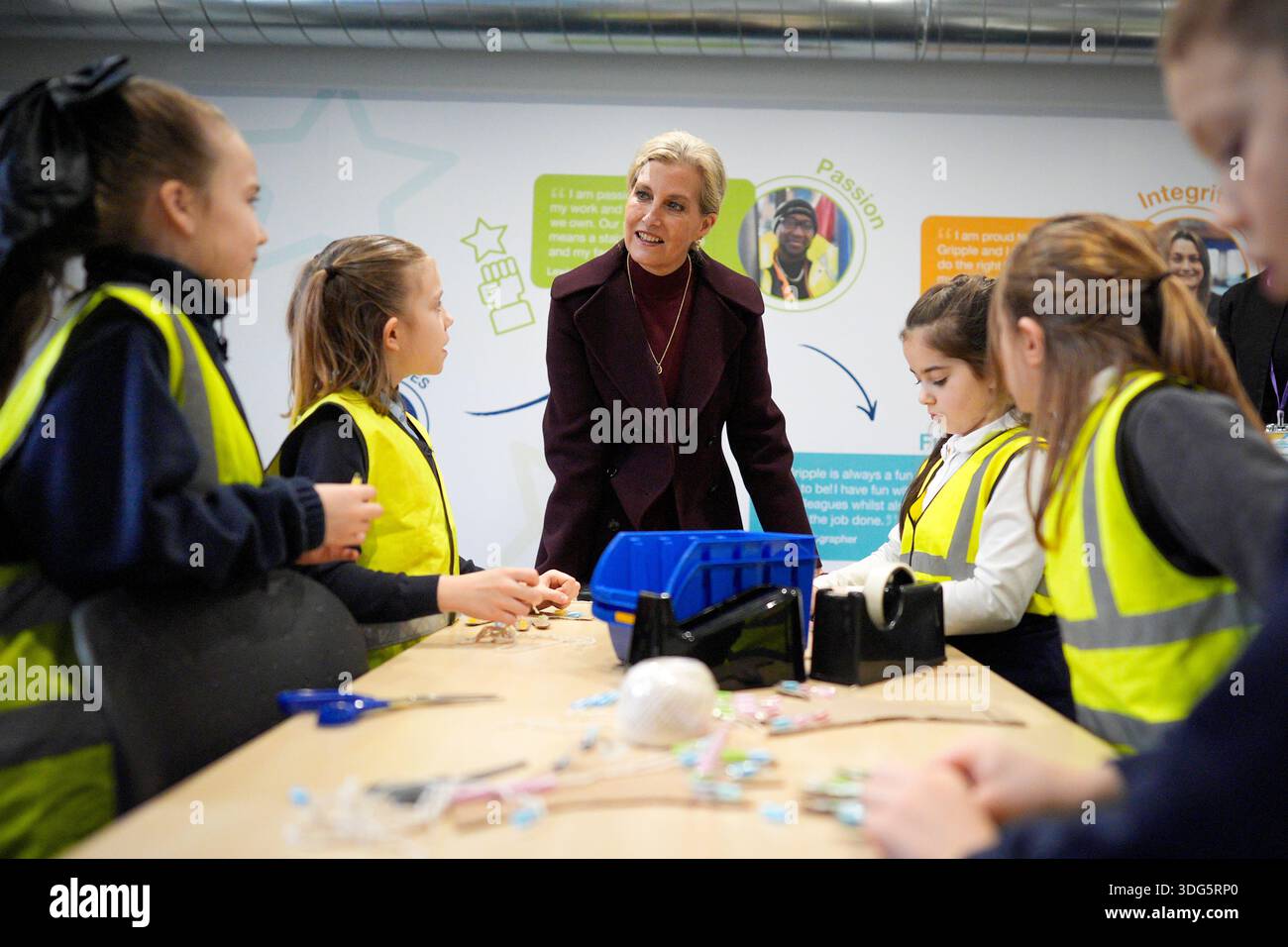 The Duchess of Edinburgh views manufacturing activities for children ...