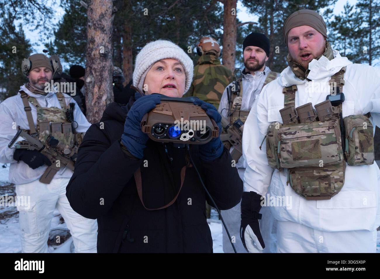 Foreign Secretary Yvette Cooper at the Mauken Training Area near ...