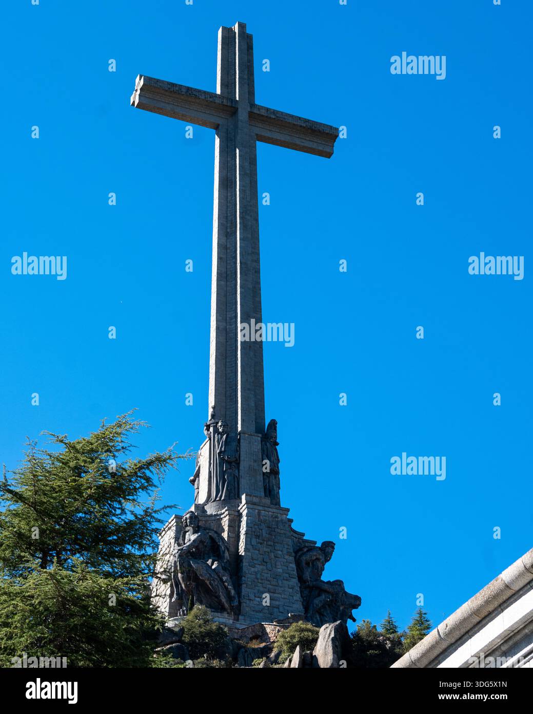 The Great Cross of the Valley of the Fallen Monument in Spain Stock ...