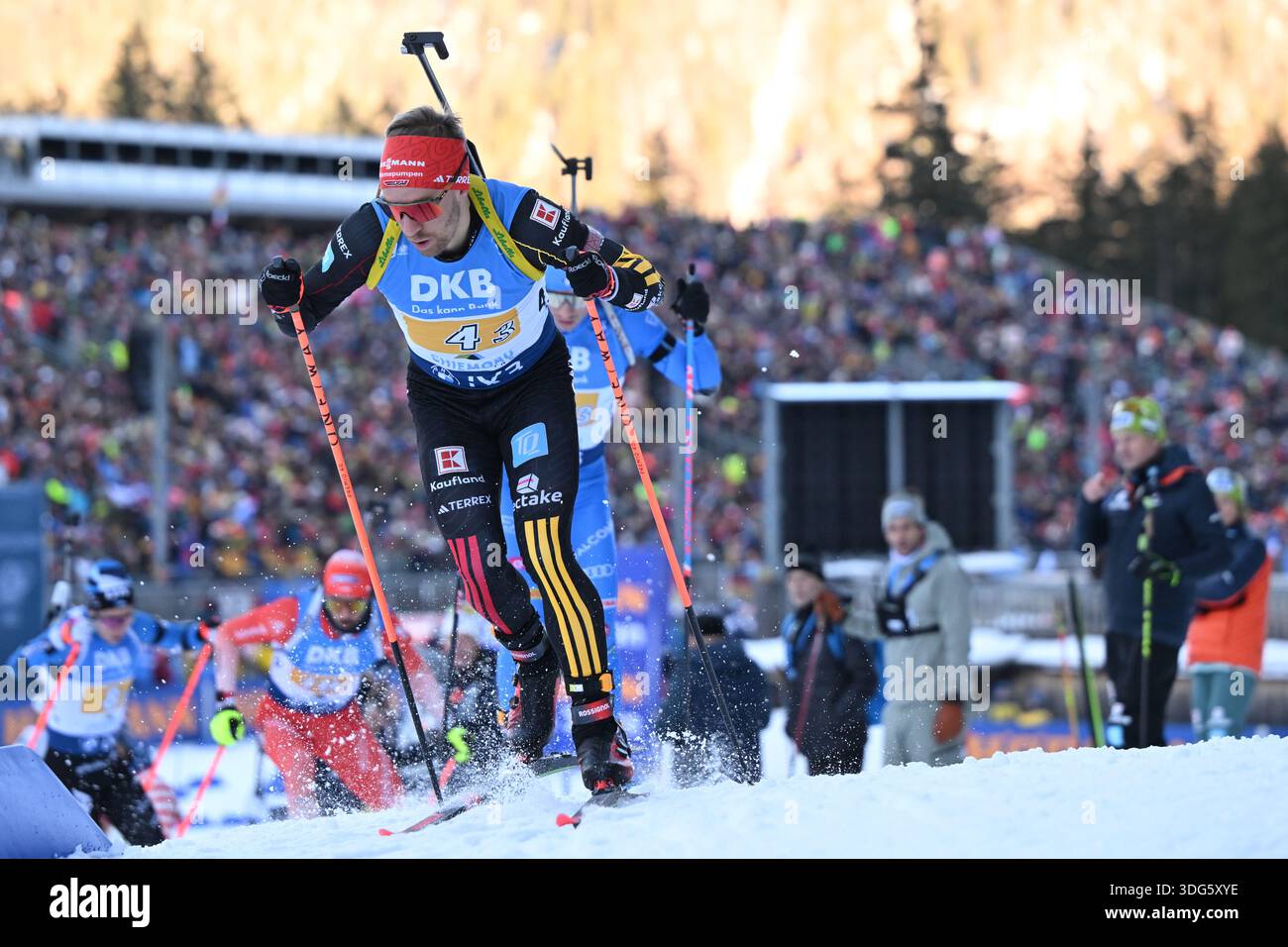 15 January 2026, Bavaria, Ruhpolding: Biathlon: World Cup, relay 4 x 7. ...
