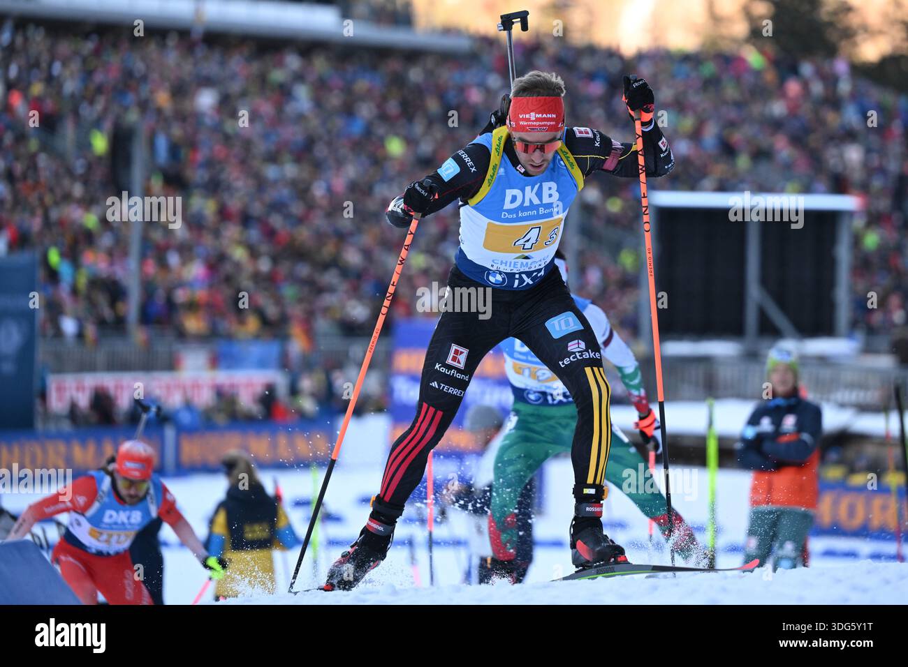 15 January 2026, Bavaria, Ruhpolding: Biathlon: World Cup, relay 4 x 7. ...