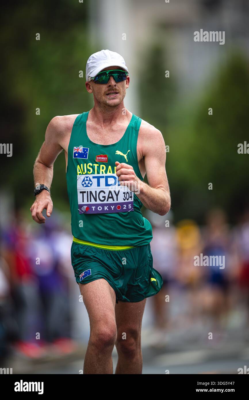 Declan Tingay participating in the World Athletics Championships in ...