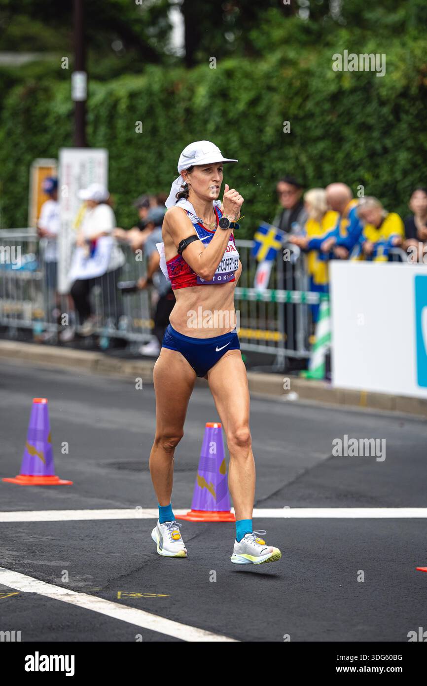 Maria Michta participating in the World Athletics Championships in ...