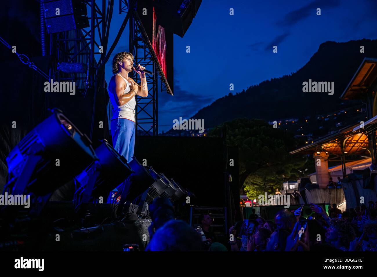 Benson Boone performing at the Montreux Jazz Festival in Montreux ...