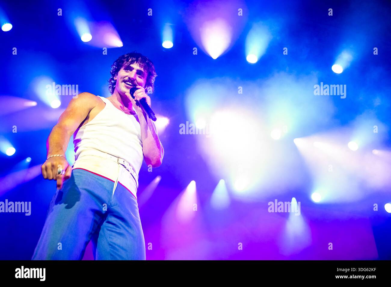 Benson Boone performing at the Montreux Jazz Festival in Montreux ...
