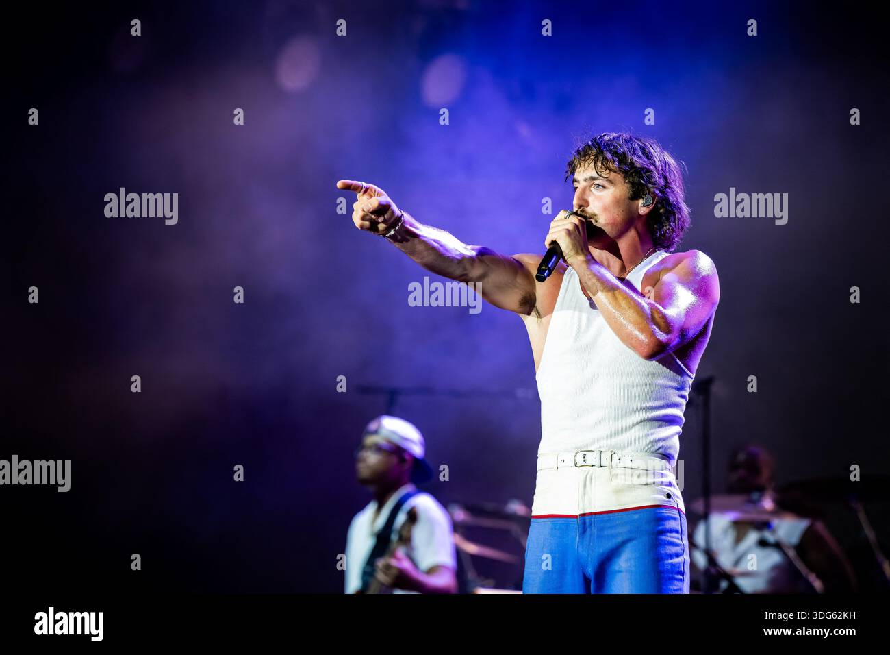 Benson Boone performing at the Montreux Jazz Festival in Montreux ...