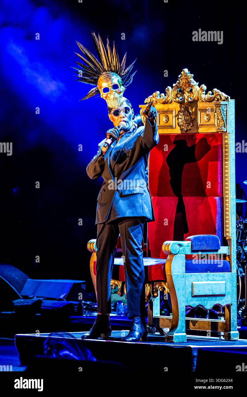 Grace Jones performing at the Montreux Jazz Festival in Montreux ...