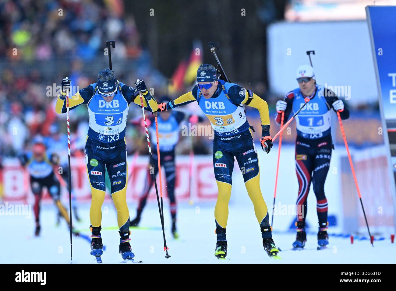 15 January 2026, Bavaria, Ruhpolding: Biathlon: World Cup, relay 4 x 7. ...
