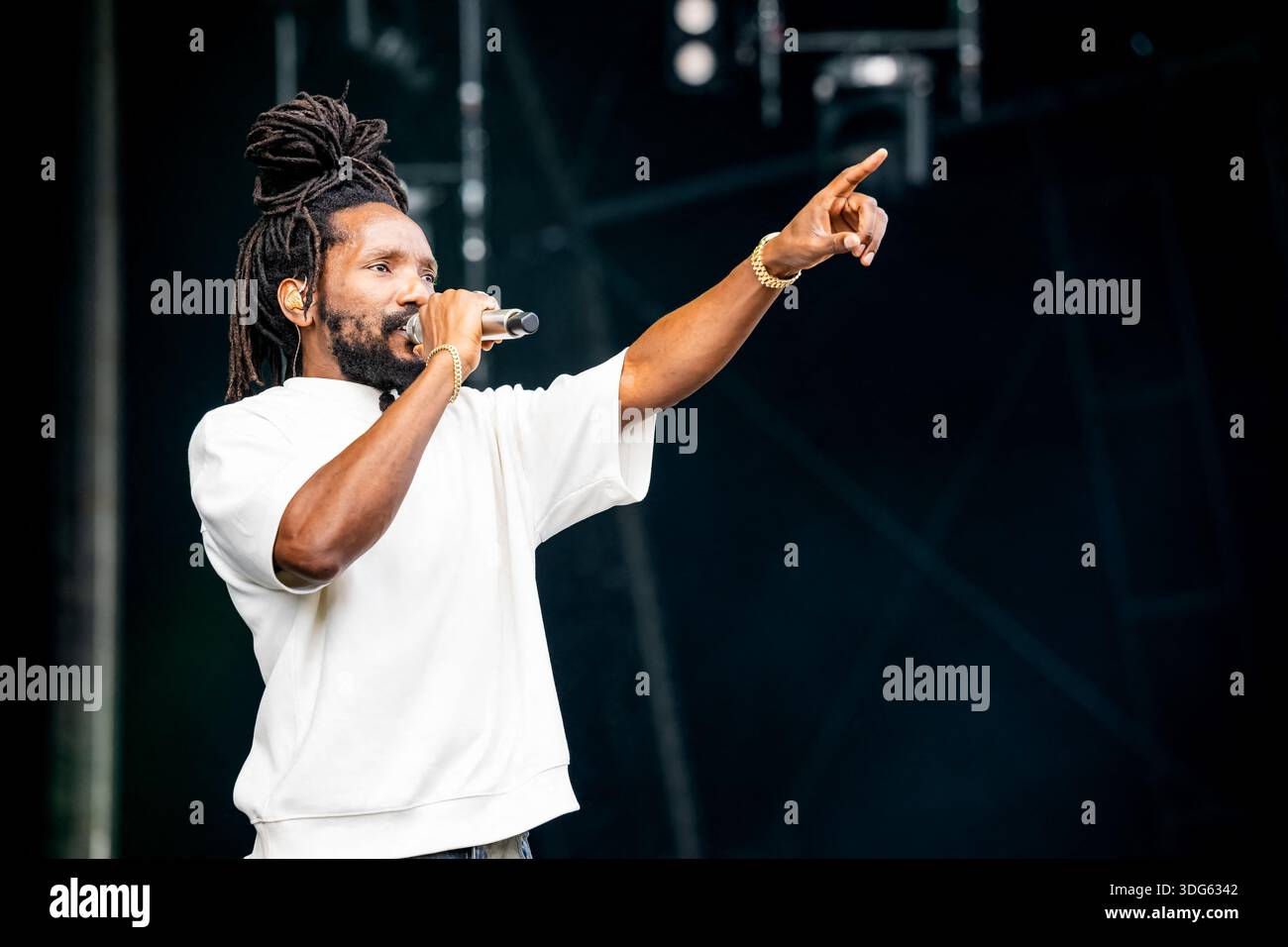 Kabaka Pyramid performing at Paleo Festival Nyon in Nyon, Switzerland ...