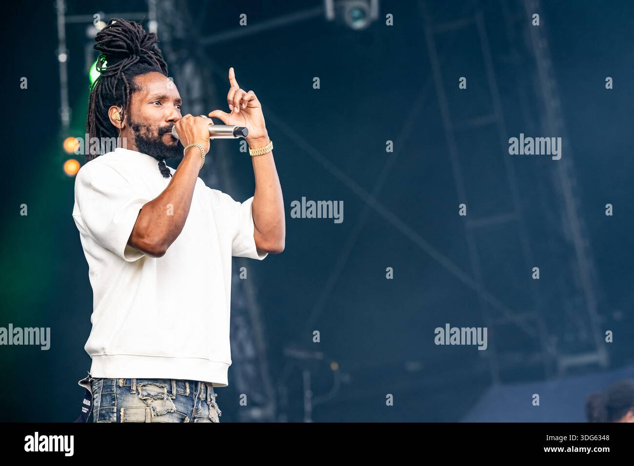 Kabaka Pyramid performing at Paleo Festival Nyon in Nyon, Switzerland ...