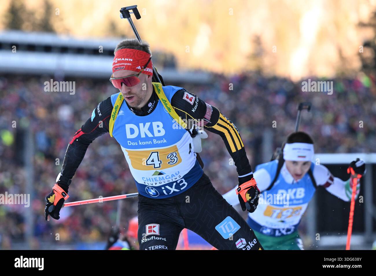 15 January 2026, Bavaria, Ruhpolding: Biathlon: World Cup, relay 4 x 7. ...