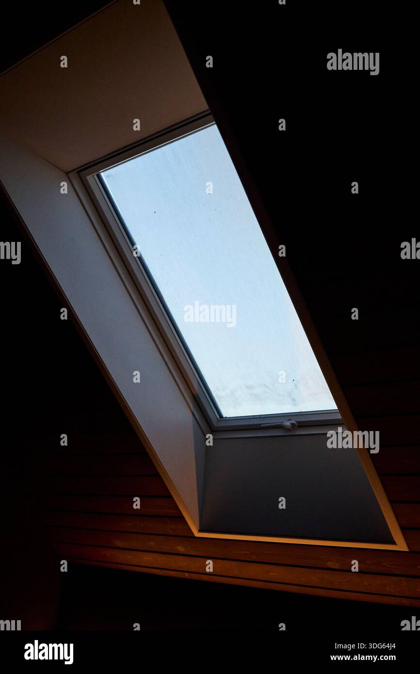 Roof Window in Modern Home Interior Stock Photo - Alamy