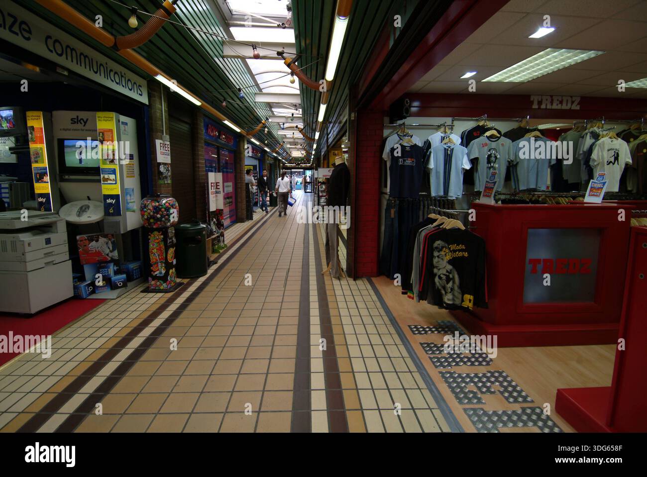 Architectural features of a shopping arcade reflecting local commercial ...