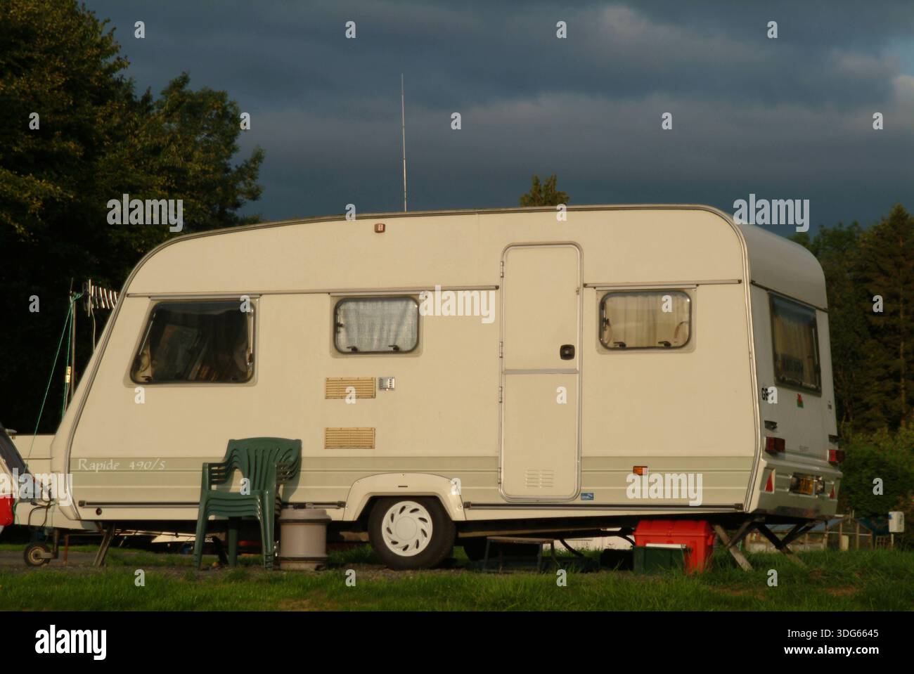 Caravan parked on campsite. - Glamorgan, United Kingdom : May 2022 ...