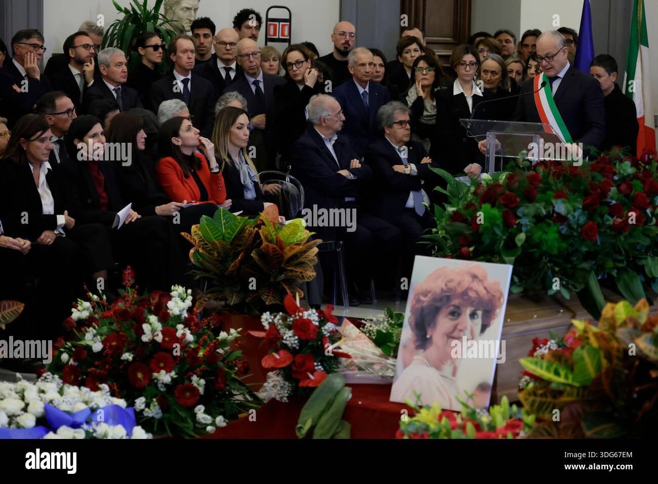 Camera Ardente di Valeria Fedeli in Campidoglio — Roma—Italia —Giovedì ...