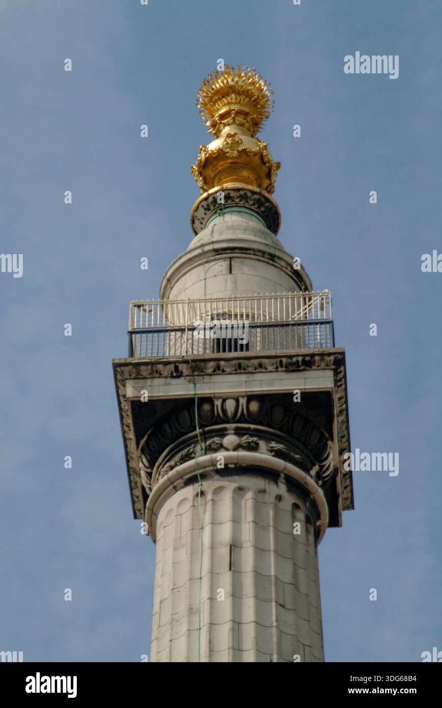 A viewing platform atop Monument a tower in The City of London. - City ...
