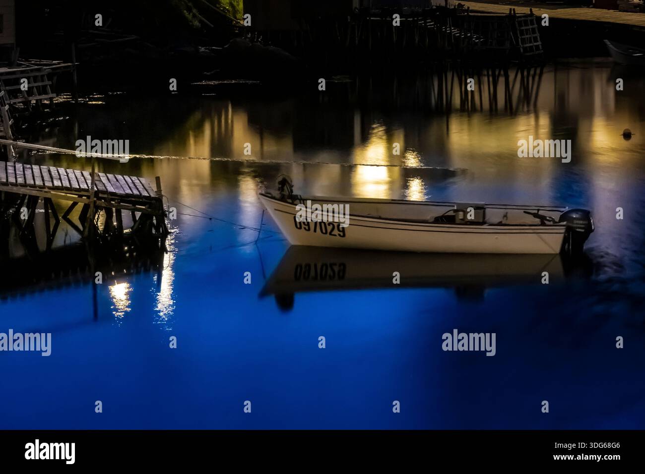 Night in the tiny outport of McCallum, Newfoundland, Canada [No ...
