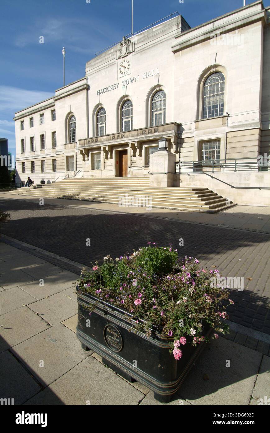 Hackney Town Hall building frontage seen from street. - Hackney, United ...