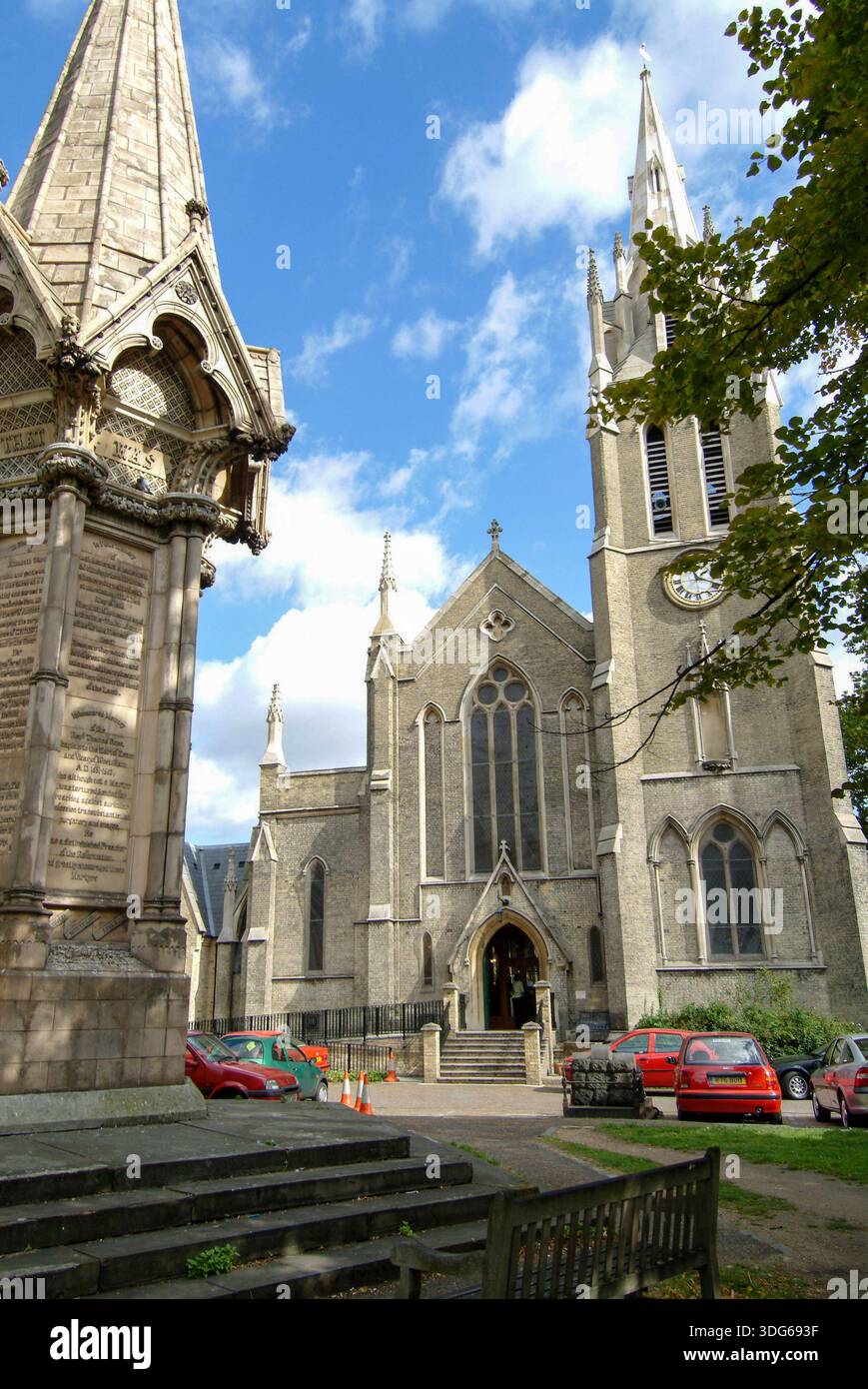 St John's church frontage seen from street, Stratford. - Newham, United ...