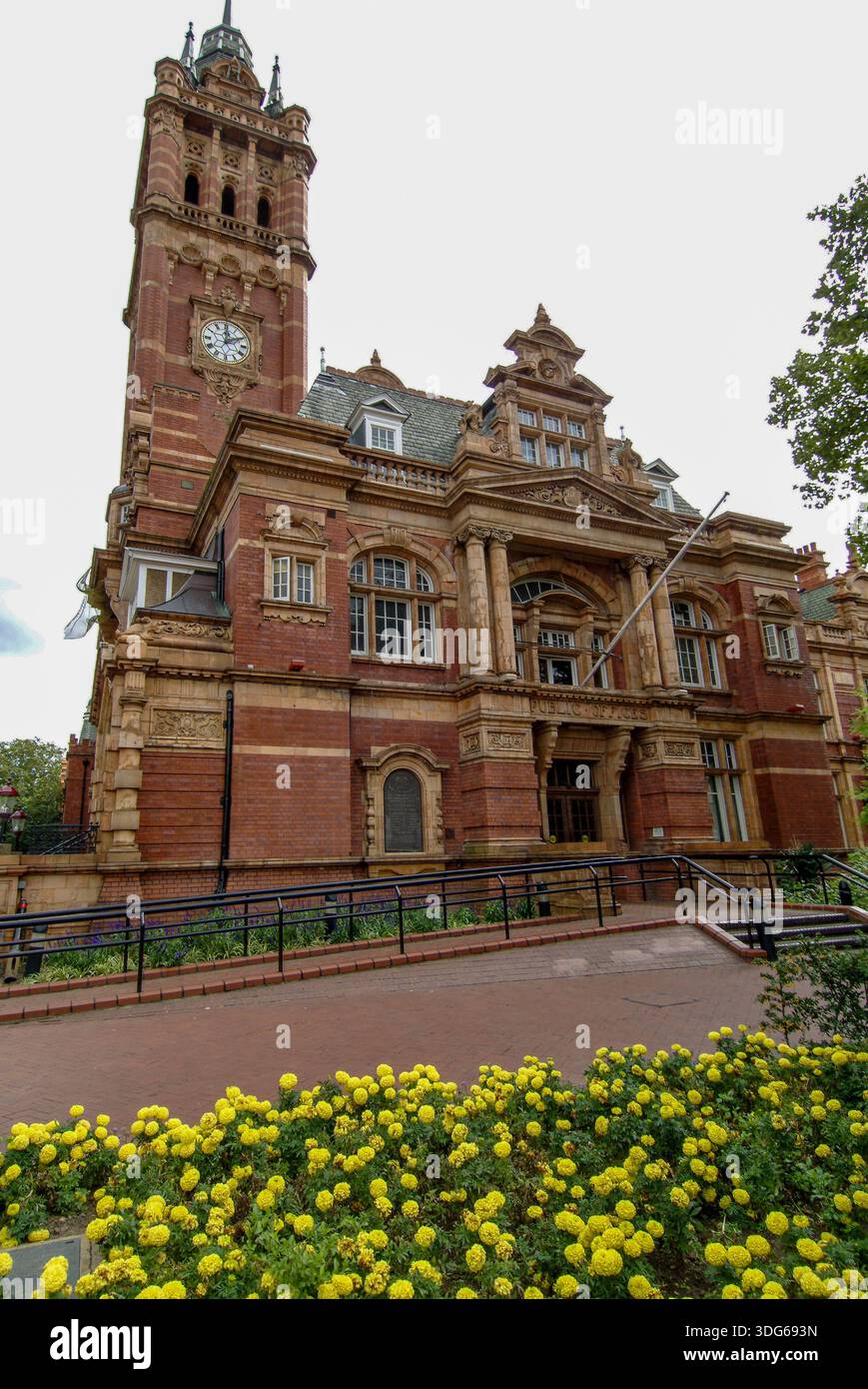 East Ham Town Hall frontage seen from street. - Newham, United Kingdom ...