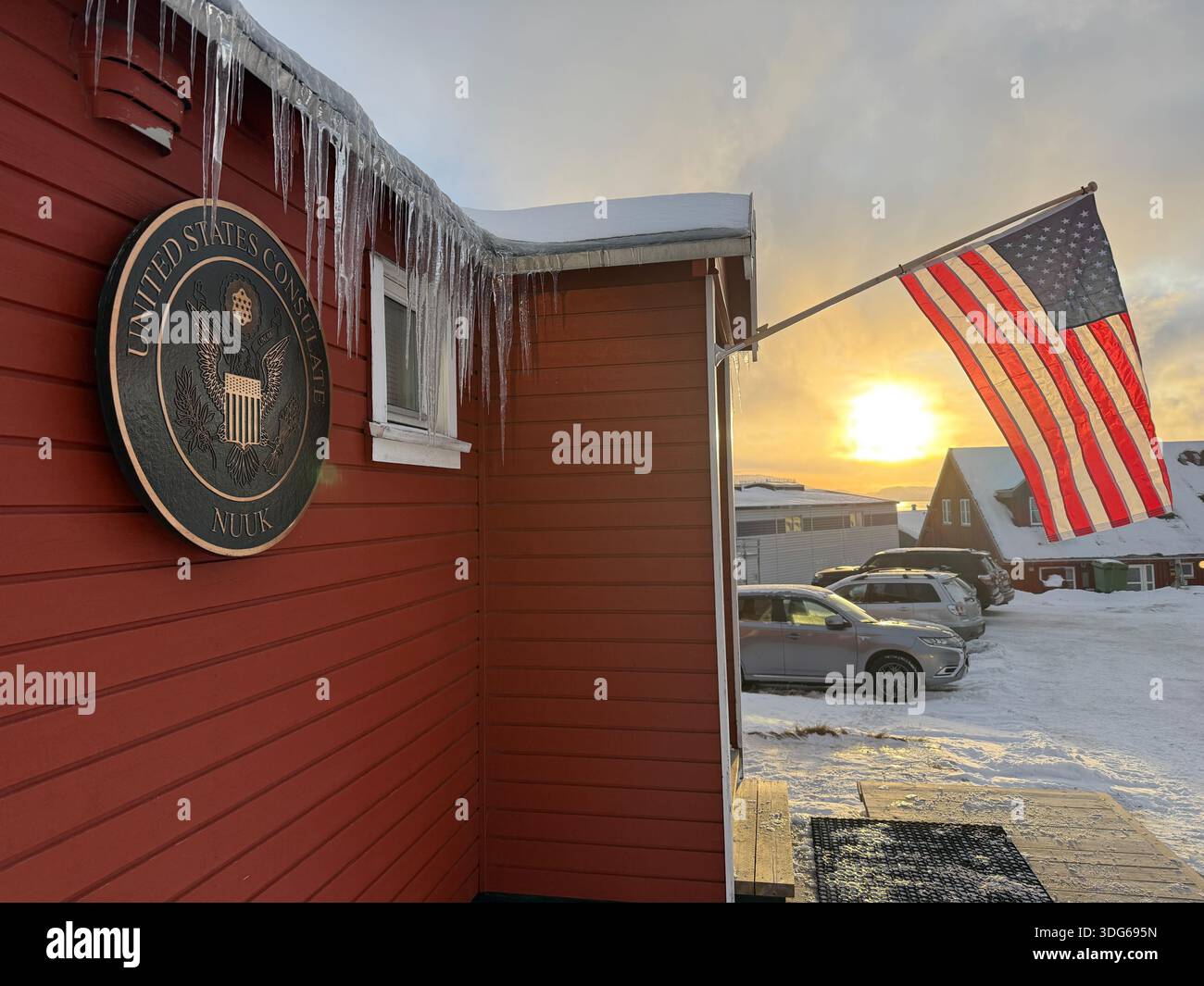 dpatop - 15 January 2026, Greenland, Nuuk: The US Consulate in Nuuk ...