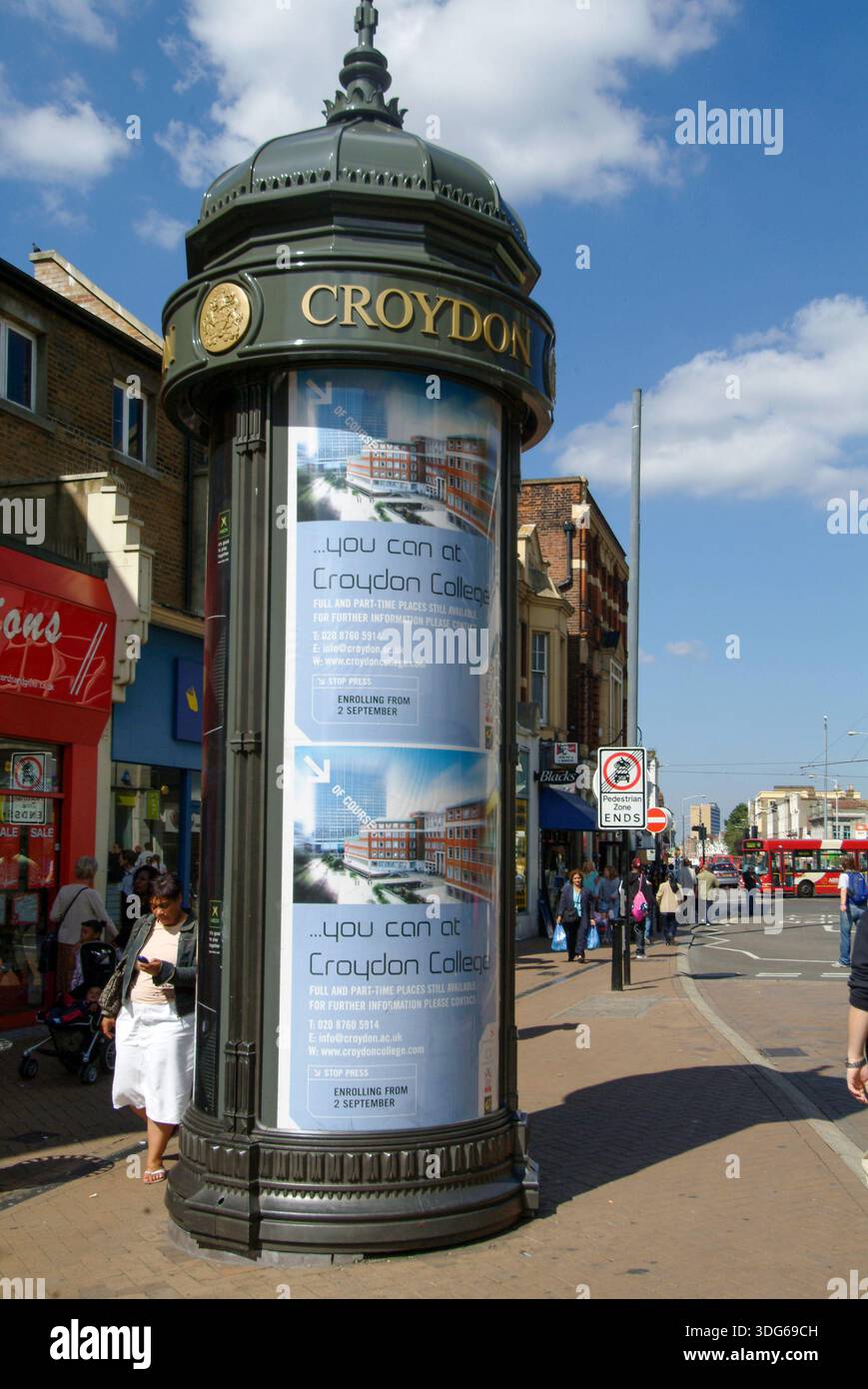 Exploring Croydon's shopping area featuring a unique circular ...