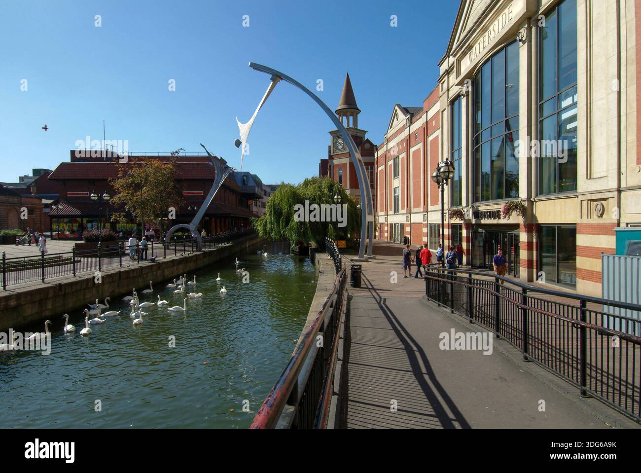 Waterside shopping centre by River Witham, Lincoln, East Midlands and ...