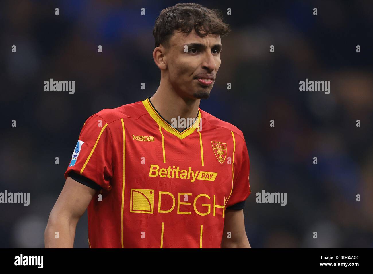Milan, Italy. 14th Jan, 2026. Tiago Gabriel of US Lecce reacts during ...